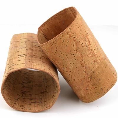 China Natural Cork Cup Sleeve Heat Insulation Reusable Eco Friendly Fabric Mug Sleeve Custom Size 1000pcs MOQ for sale