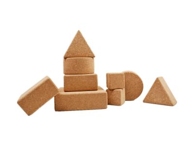 China PROP65 Custom Cork Building Blocks Toys Antibacterial Odourless for sale