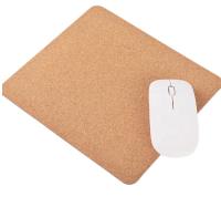 China Natural Cork Mouse Pad Rectangular 23x19cm 5mm Thickness Eco Friendly Office Desk Mat for sale