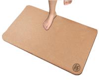 China Natural Cork Bathroom Mat 60x45cm Antislip Wearproof Radius Corners Eco-Friendly for sale