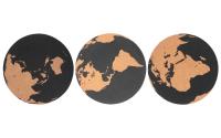 China Waterproof Circle World Map Pin Boards Dia30cm Thick 0.5cm for sale