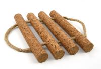 China Natural Cork Placemat 30x26x3cm ODM Raft Trivet with Rope Handles Heat Insulated Eco Friendly for sale