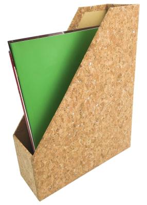 China Cork Magazine Holder Desk Organizer 30x15x24cm Damp Proof Eco Friendly File Storage for sale