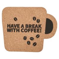 China Yuelin OEM Custom Cork Coasters Bulk Cup Shaped Cake Shaped 0.25-0.4 Inch Thick for Glass Cups for sale