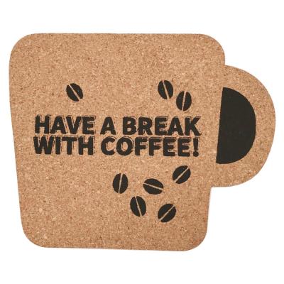 China Yuelin OEM Custom Cork Coasters Bulk Cup Shaped Cake Shaped 0.25-0.4 Inch Thick for Glass Cups for sale