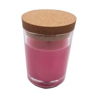 China Borosilicate Glass Candle Jar with Natural Cork Lid Heat Resistant 3.48x3.27x1.29 inch for sale