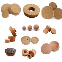 China Natural Cork Wine Bottle Stoppers Damp Proof Heat Resistant 24mm Tapered Lids for sale
