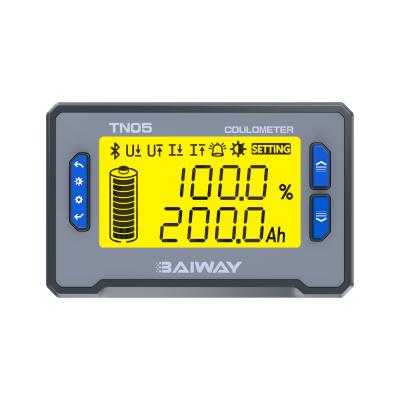 China TN05 Smart Shunt Battery Monitor Segment Code Screen 8-80V 0-75A High Integration for sale