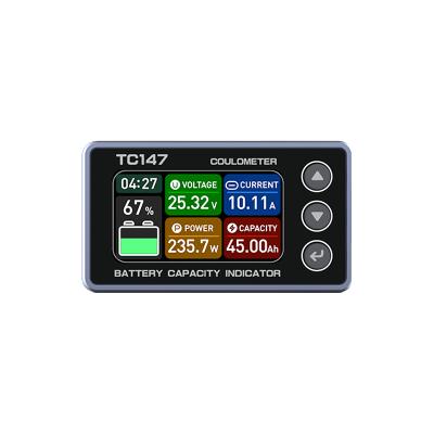 China TC147 Shunt Based Battery Monitor 1.47 Inch Color Screen 8-80V 0-150A Easy Installation​ for sale