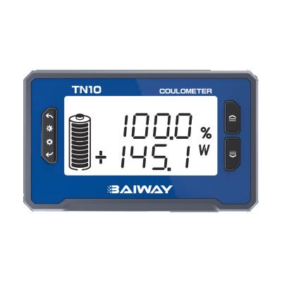 China TN10 Shunt Based Battery Monitor Segment Code Screen 8-80V 0-150A Compact for sale