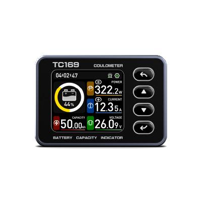 China TC169 1.69 Inch Battery Monitor With Shunt Color Screen 8-90V 0-150A Smart Battery Monitor for sale