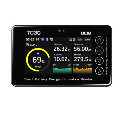 China TC30 3.0 Inch Smart Battery Monitor High Resolution Touchscreen With BT/WiFi for sale