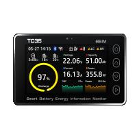 China TC35 3.5 Inch Touchscreen Battery Monitor High Resolution With BT/WiFi/Temp/Dry Contacts for sale