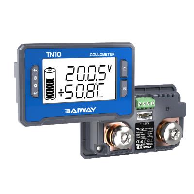 China TN10 Battery Pack Battery Monitor 8-80V 0-150A Battery Monitor With Shunt for sale