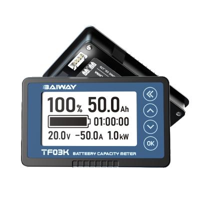 China TF03K 2.8 Inch RV Battery Monitor 8-120V 0-750A All On One Screen RV Battery Indicator for sale