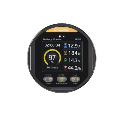 China TR24 Waterproof Battery Monitor For Golf Cart With Color Screen 8-100V 0-500A for sale