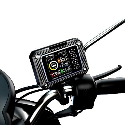 China TC169 1.69 Inch Electric Motorcycle Battery Monitor With Color Screen 8-90V 0-150A for sale
