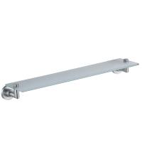China Glass Bathroom Accessories Shelves Wall Mounted Rectangular Polished 21.65 Inch for sale