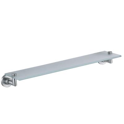 China Glass Bathroom Accessories Shelves Wall Mounted Rectangular Polished 21.65 Inch for sale