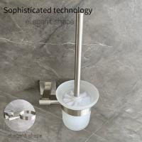 China Luxury Bath Room Metal Toilet Brush Holders Wall Mounted Stainless Steel 304 for sale