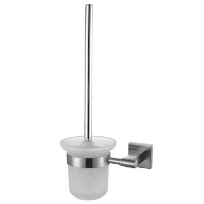 China Luxury Bath Room Metal Toilet Brush Holders Wall Mounted Stainless Steel 304 for sale
