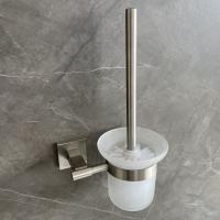 China Luxury Bath Room Metal Toilet Brush Holders Wall Mounted Stainless Steel 304 for sale