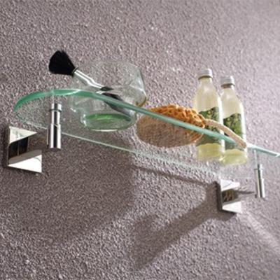 China 304 Stainless Steel Bathroom Accessories Shelves ODM Wall Mounted Glass Rack for sale