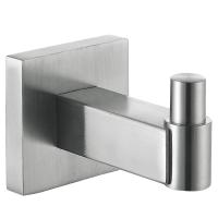 China Satin Polished Bathroom Wall Hooks 304 Stainless Steel Towel Hooks for sale