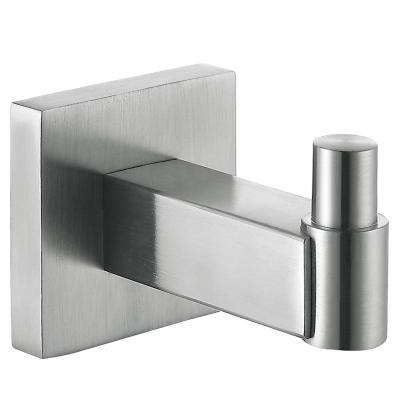 China Satin Polished Bathroom Wall Hooks 304 Stainless Steel Towel Hooks for sale