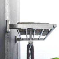 China Multifunction Stainless Steel Towel Bar 60cm Towel Rack Sus 304 Towel Holder for sale