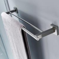 China Square Bathroom Towel Bars Wall Mounted Double Towel Rail Holders for sale