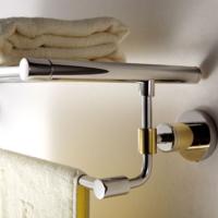 China Multifunction Stainless Steel Bathroom Racks Wall Mount Polished Satin Nickel Towel Bar for sale