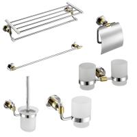 China Satin Bath Accessories Mounting Kit ODM Wall Install Modern Sanitary Fittings for sale