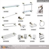 China Satin Bath Accessories Mounting Kit ODM Wall Install Modern Sanitary Fittings for sale