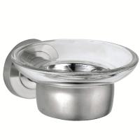 China Frosted Glass Soap Box Sus304 Wall Mounted Soap Dish for sale