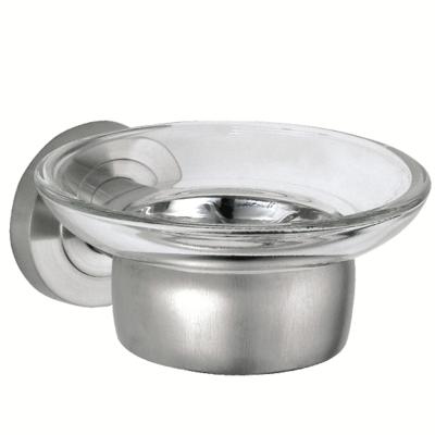 China Frosted Glass Soap Box Sus304 Wall Mounted Soap Dish for sale