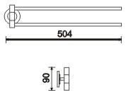 China Swivel Bathroom Towel Bars Multifunctional 2 Arm Wall Mounted Sus304 for sale