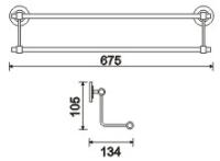 China 304 Stainless Steel Bathroom Towel Bars Satin Wall Mounted Bathroom Accessories Sus304 for sale