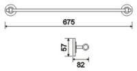 China Polished Finihshing Bathroom Towel Bars 600Mm Single Towel Holder Hanger Wall Mounted for sale