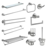 China 11 Piece Bathroom Hardware Set Chrome Polished Stainless Stee 304l Silver Bathroom Fittings for sale