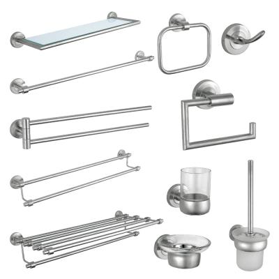 China 11 Piece Bathroom Hardware Set Chrome Polished Stainless Stee 304l Silver Bathroom Fittings for sale