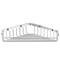 China SUS304 Stainless Steel Bathroom Storage Baskets Corner Shower Caddy Wall Install for sale