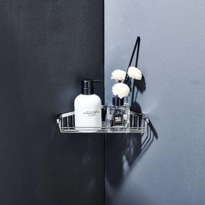 China SUS304 Stainless Steel Bathroom Storage Baskets Corner Shower Caddy Wall Install for sale