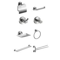 China 17 Piece Bathroom Hardware Sets Satin Stainless Steel Sus 304 Wall-Mounted for sale