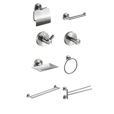 China 17 Piece Bathroom Hardware Sets Satin Stainless Steel Sus 304 Wall-Mounted for sale