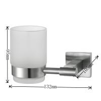 China Sturdy Hotel Bathroom Toothbrush Holder With Frosted Glass Cup for sale
