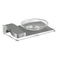 China Stainless Steel 304 Soap Dish Holders Glass Dish Wall Mounted Bathroom Accessories for sale