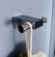 China 86mm Length Bathroom Robe Hooks Brushed Stainless Steel Coat Hook for sale