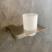 China 0.46kg Bathroom Tumbler Holders Single Toothbrush Holder Satin Brushed for sale