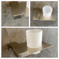 China 0.46kg Bathroom Tumbler Holders Single Toothbrush Holder Satin Brushed for sale